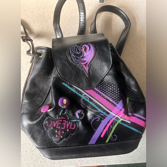 Disney | Bags | Disney Descendants Mini Backpack With Pins | Poshmark